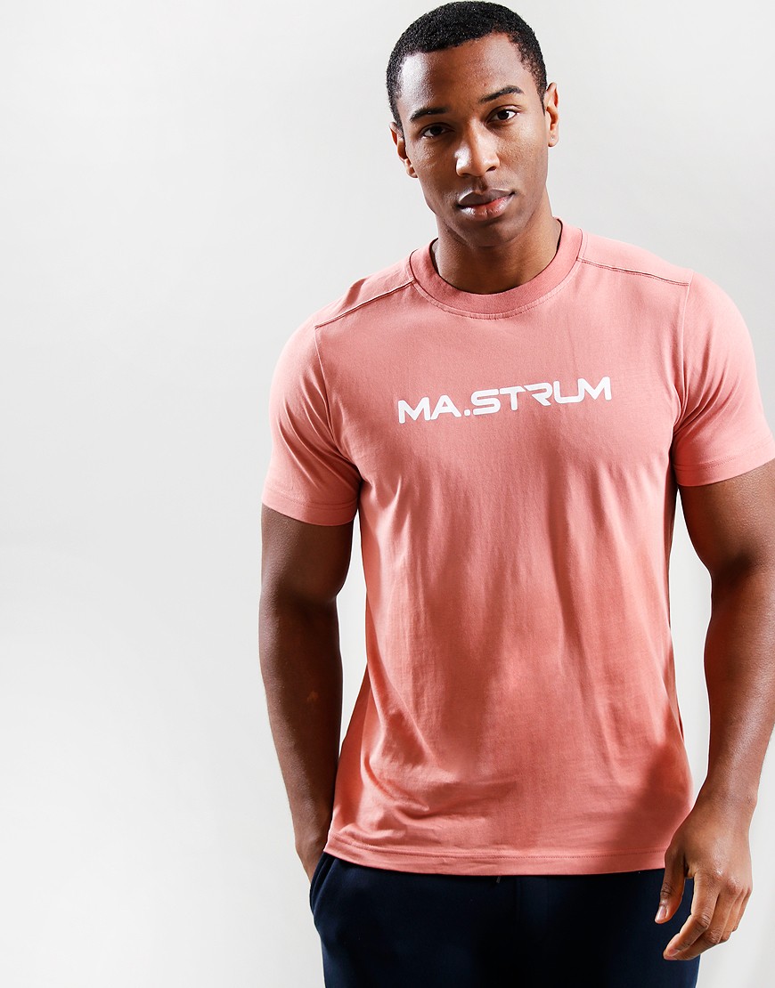 MA.Strum Chest Print T-Shirt Brick Dust - Terraces Menswear