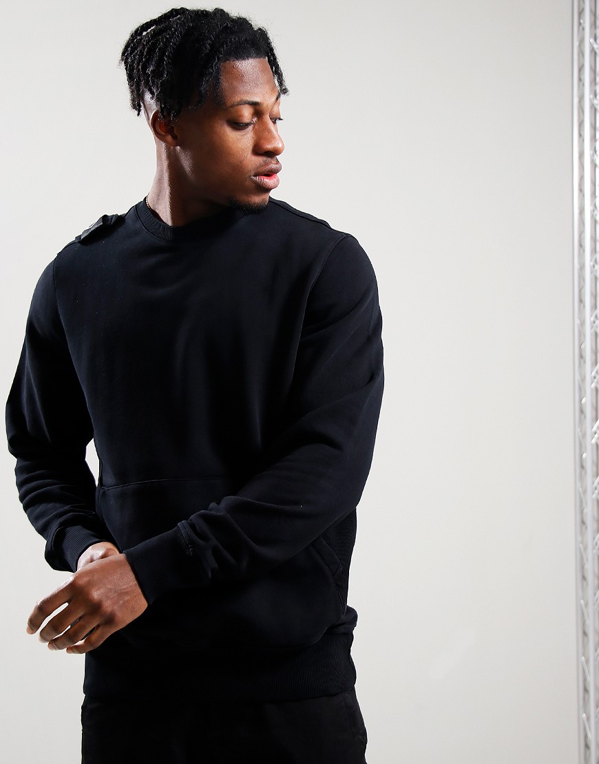 MA.Strum Pocket Crew Sweat Jet Black - Terraces Menswear