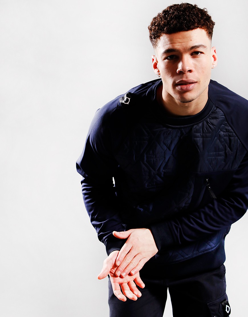 MA.Strum Polygon Crew Sweat Ink Blue - Terraces Menswear