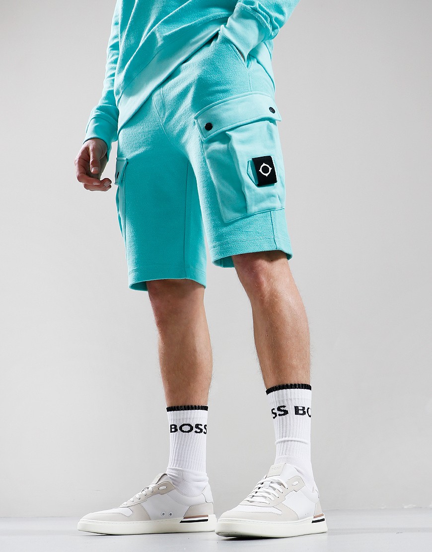 MA.Strum Rev Loopback Combat Shorts Aqua - Terraces Menswear
