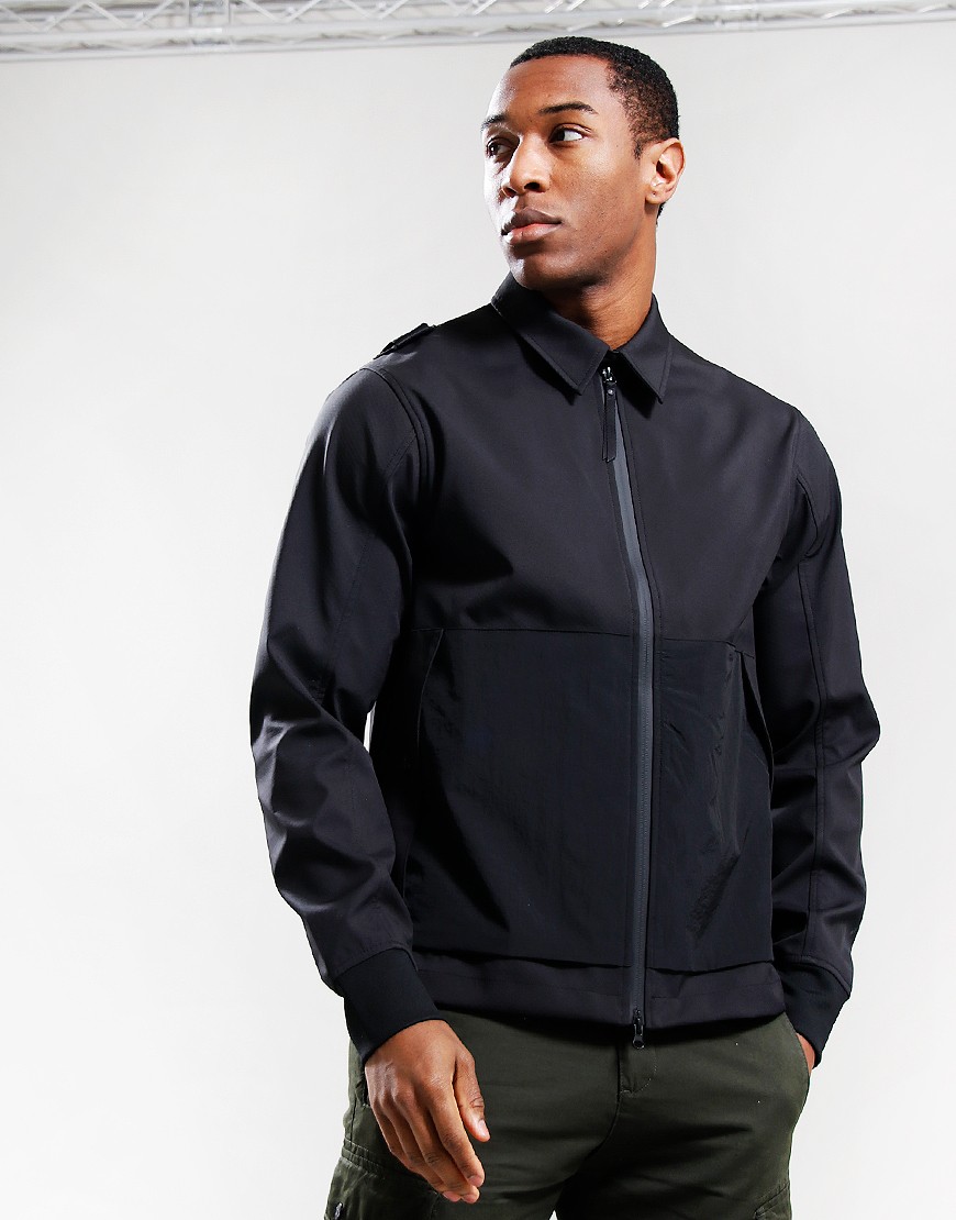 MA.Strum Softshell Overshirt Jet Black - Terraces Menswear
