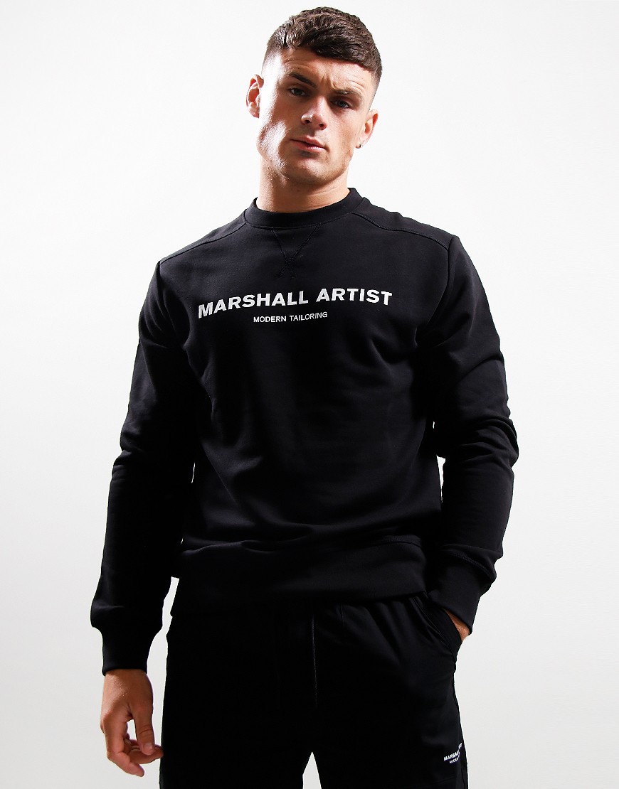 Marshall Artist Graphic Crew Sweat Black - Terraces Menswear