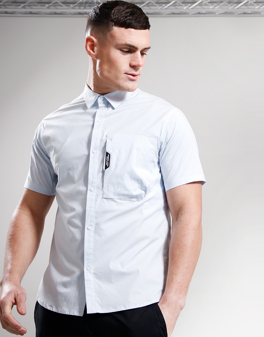 Marshall Artist Minerva Short Sleeve Shirt Sky Blue - Terraces Menswear