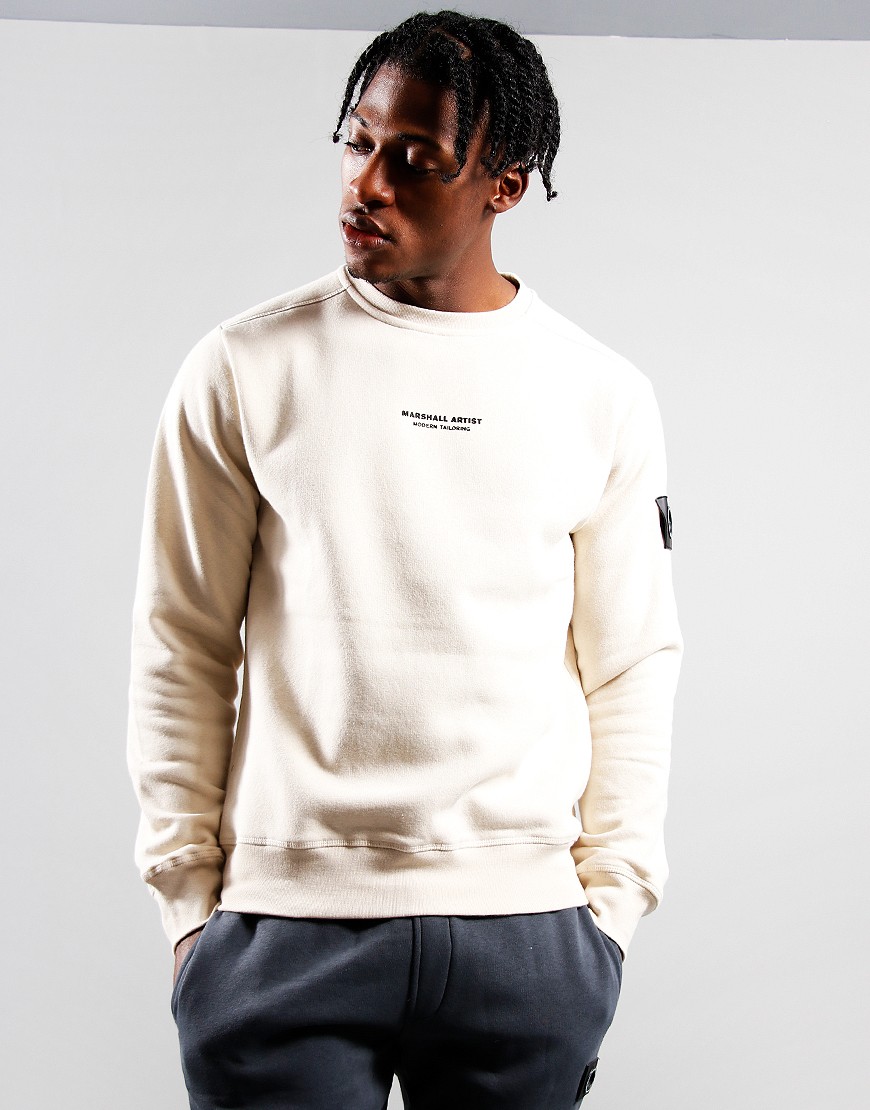 Marshall Artist Siren Crew Sweat Ecru - Terraces Menswear