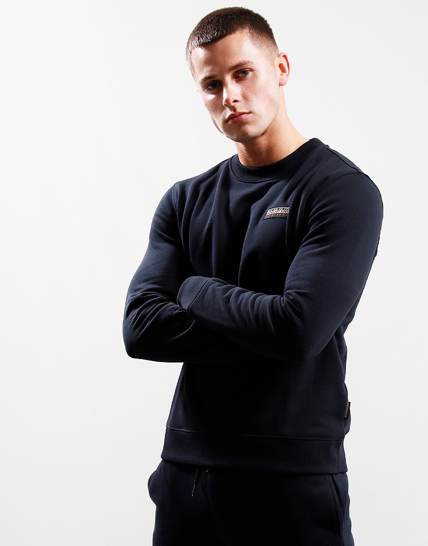 Napapijri B-Iatto Crew Sweat Black - Terraces Menswear