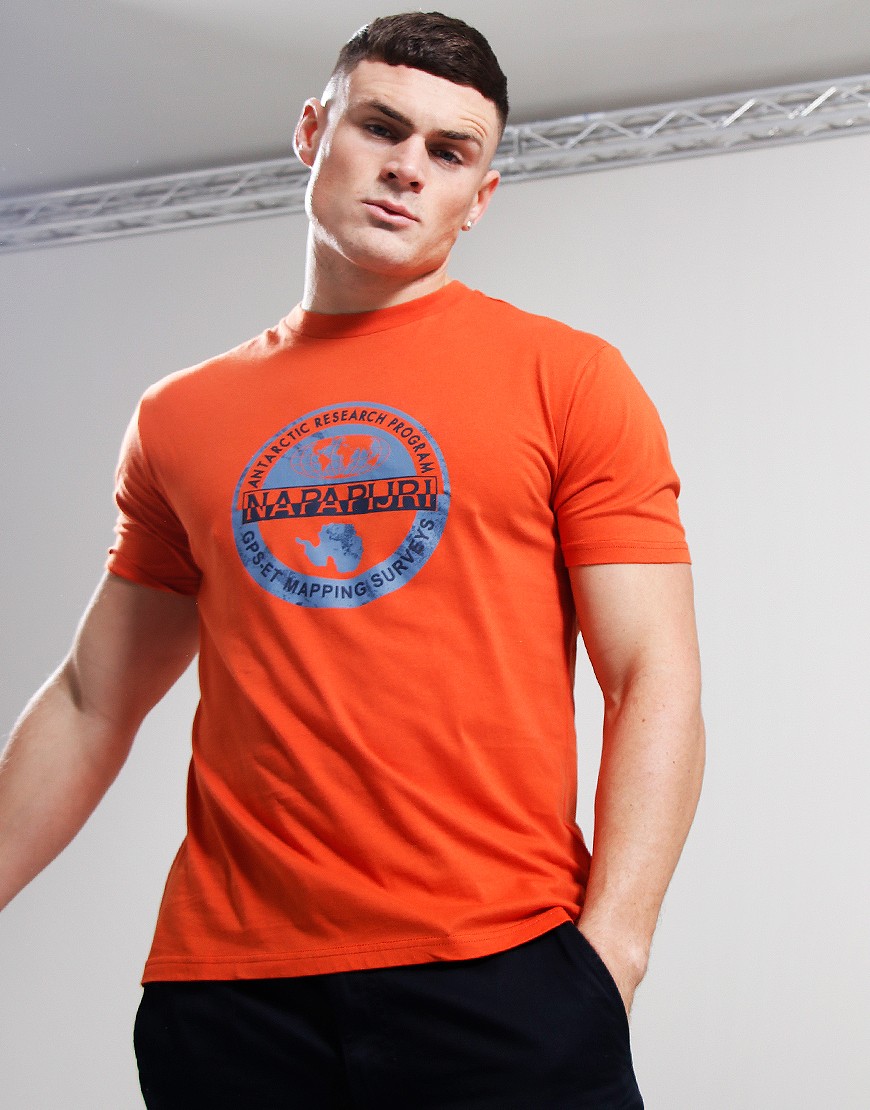Napapijri S-Bollo 1 T-Shirt Orange Burnt - Terraces Menswear