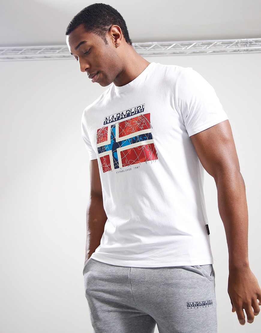 Napapijri S-Guiro T-shirt Bright White - Terraces Menswear