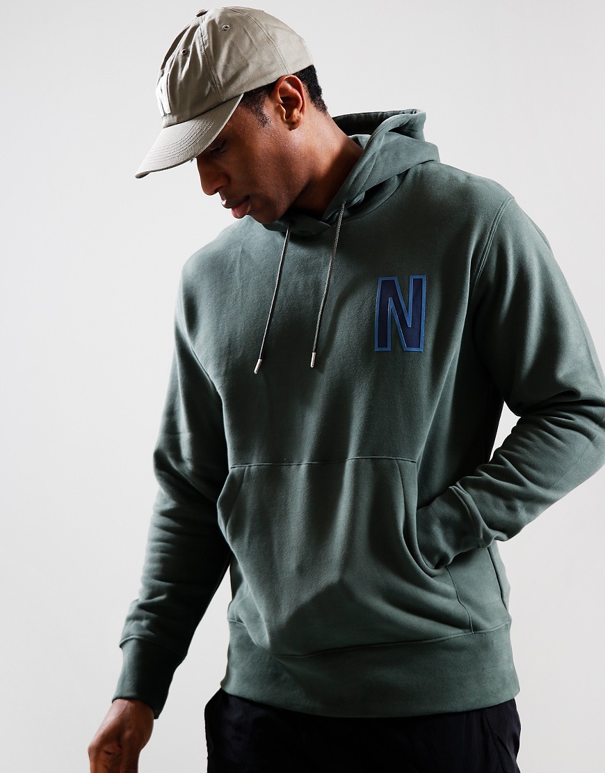 Norse Projects Arne Large N Hoodie Sediment Green - Terraces Menswear
