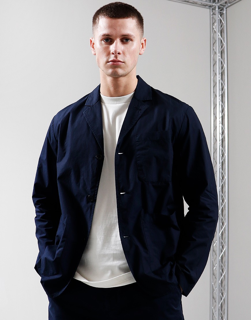 Norse Projects Nilas Typewriter Work Jacket Navy - Terraces Menswear