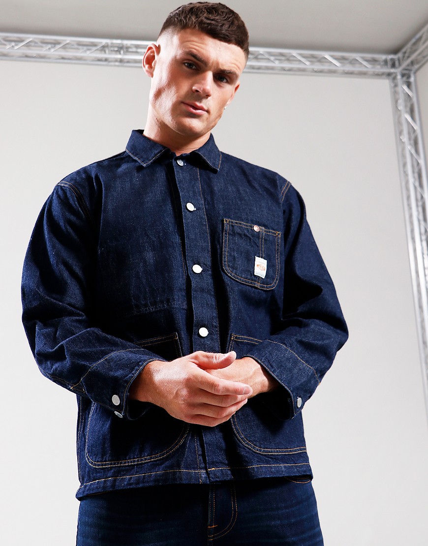 Nudie Jeans Co. Howie Chore Jacket One Wash Blue - Terraces Menswear