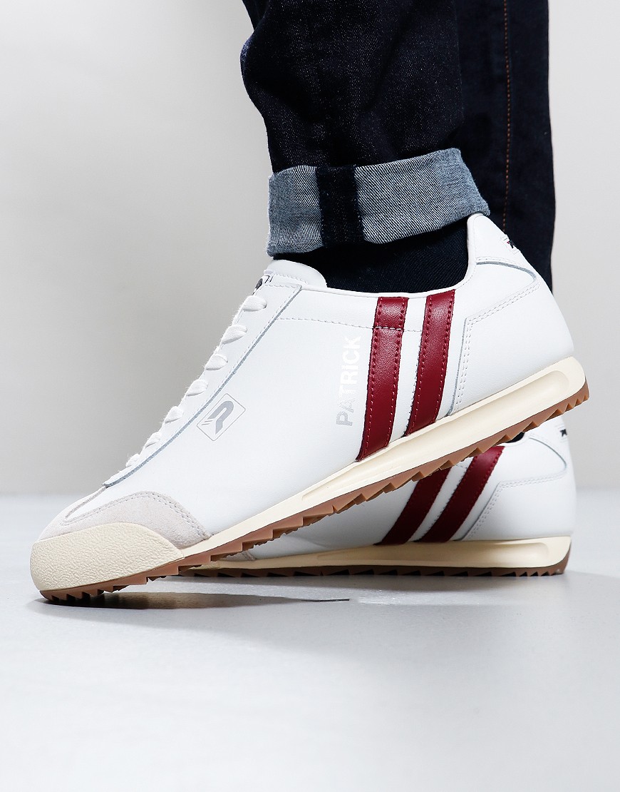 Patrick Liverpool Trainers Off White/Burgundy - Terraces Menswear
