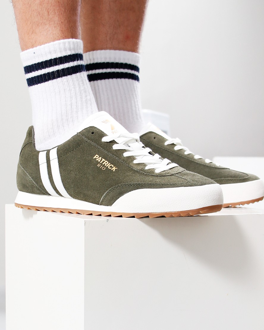 Patrick Rio Trainers Olive - Terraces Menswear