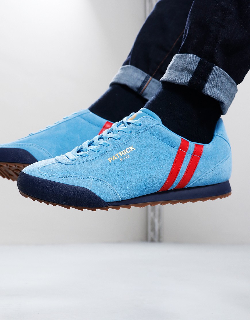 Patrick Rio Trainers Blue/Red - Terraces Menswear