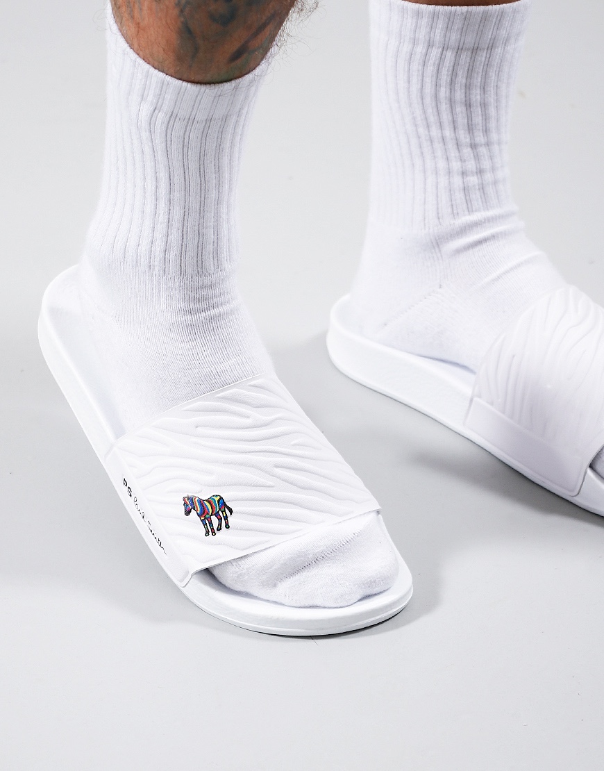 Paul Smith Nyro Zebra Slides White - Terraces Menswear