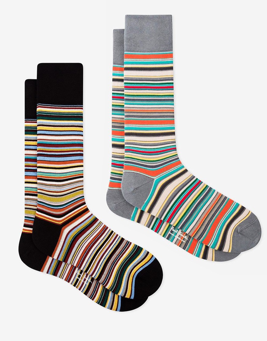 Paul Smith 2 Pack Signature Stripe Sock 1B - Terraces Menswear