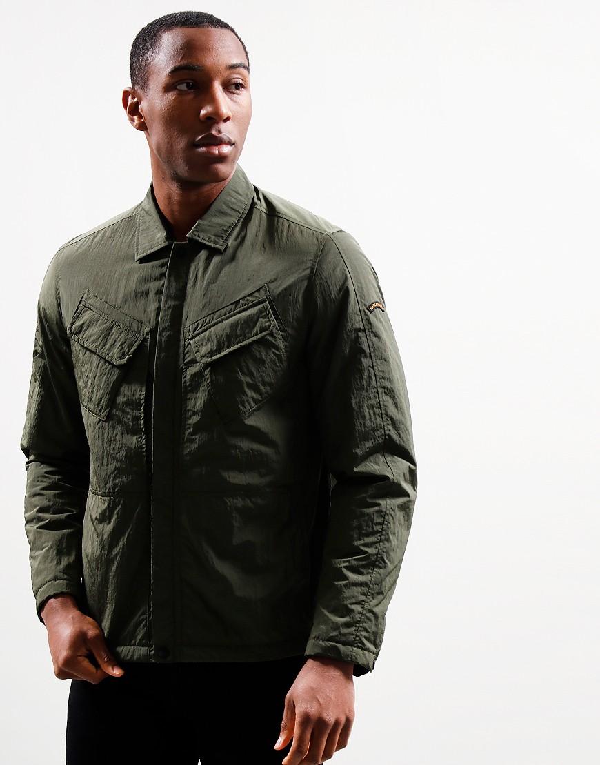 Paul & Shark Padded Shacket Dark Green - Terraces Menswear
