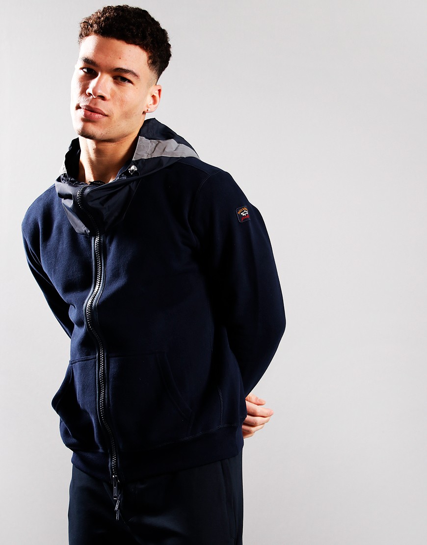Paul & Shark Hybrid Hooded Jacket Navy - Terraces Menswear