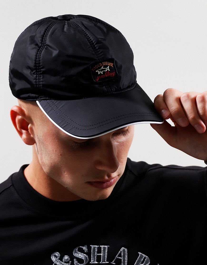 Paul & Shark Iconic Badge Cap Black - Terraces Menswear