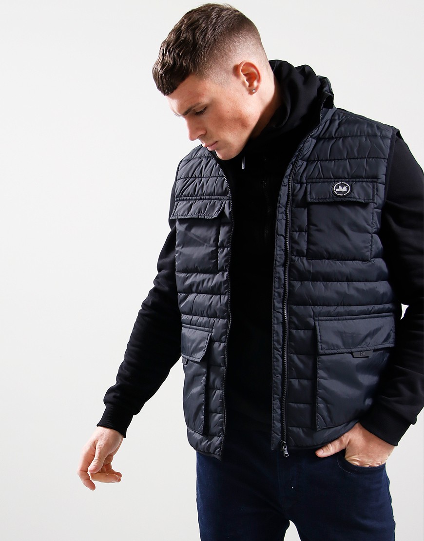 Peaceful Hooligan Basement Gilet Black - Terraces Menswear