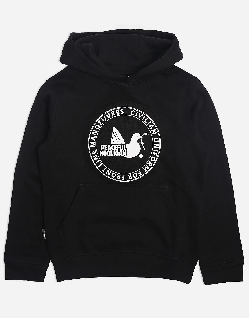 Peaceful Hooligan Kids Civillian Hoodie Black - Terraces Menswear