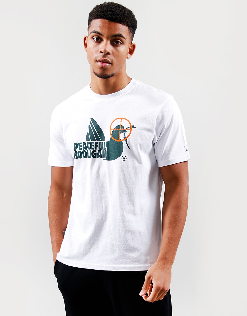 Peaceful Hooligan Spotted T-shirt White - Terraces Menswear