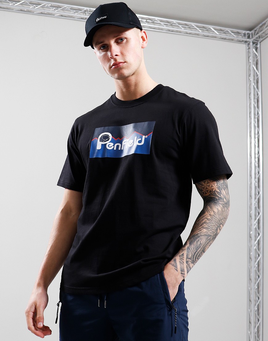 Penfield Large Logo T-Shirt Black - Terraces Menswear