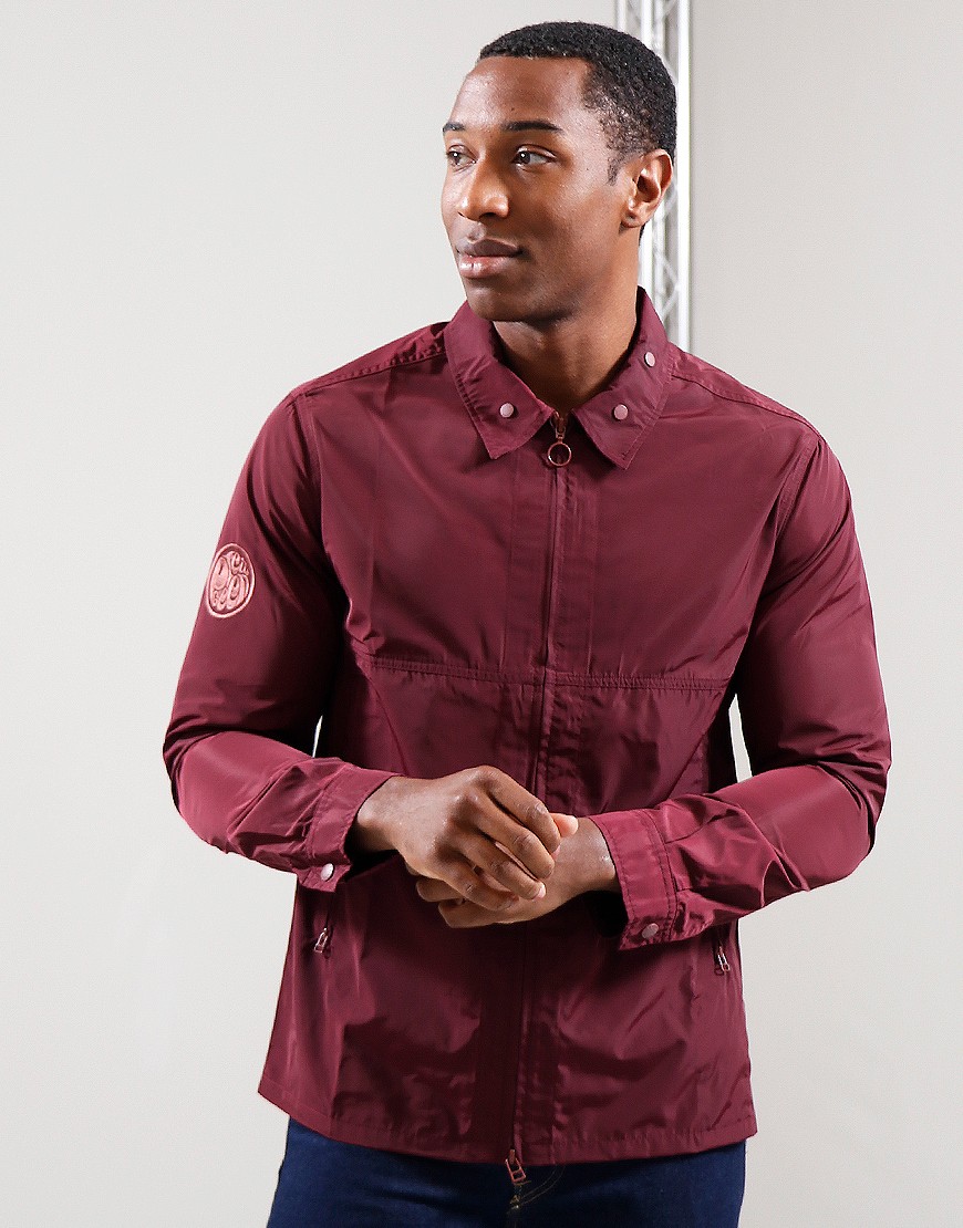 Pretty Green Porter Overshirt Burgundy - Terraces Menswear