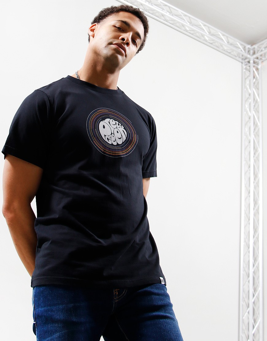 Pretty Green Hollen Logo T-Shirt Black - Terraces Menswear