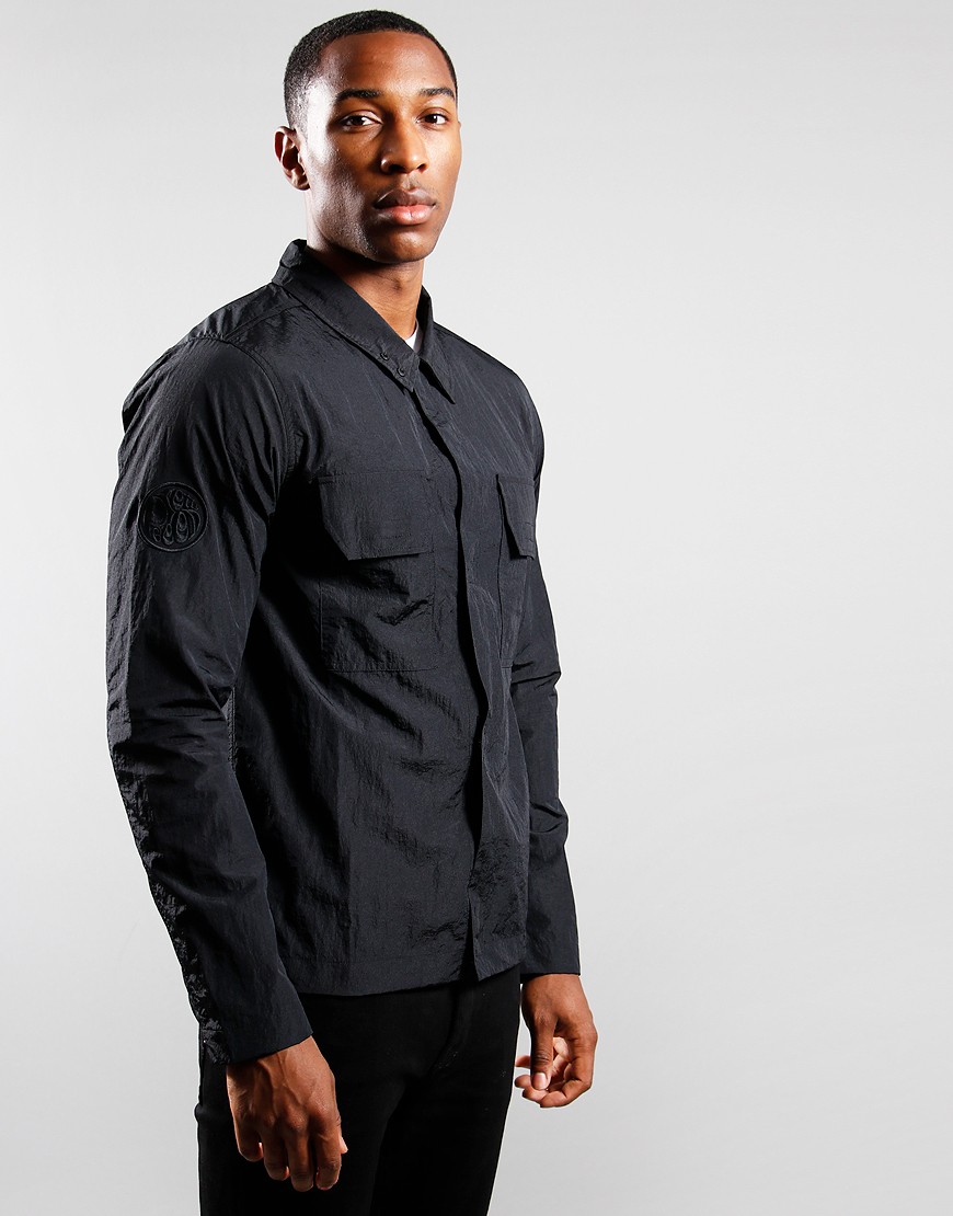 Pretty Green Stratford Overshirt Black - Terraces Menswear