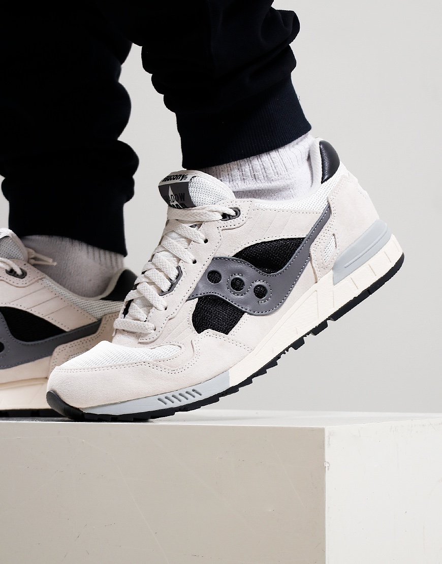 Saucony Shadow 5000 Trainers White/Black - Terraces Menswear