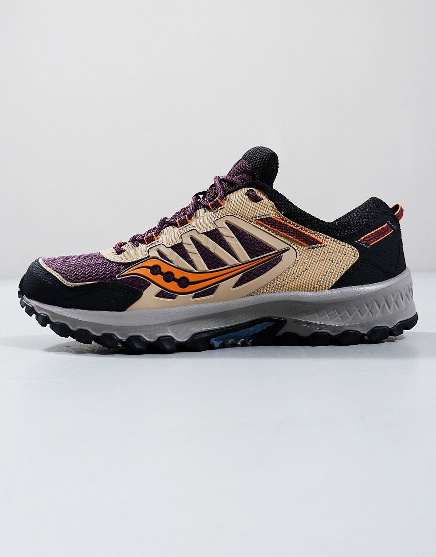 Saucony Grid Peak Trainers Purple Orange Terraces Menswear