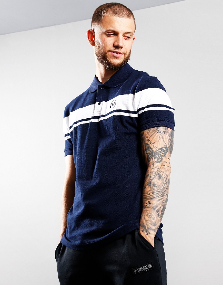 Sergio Tacchini Young Line Polo Shirt Maritime Blue White - Terraces ...
