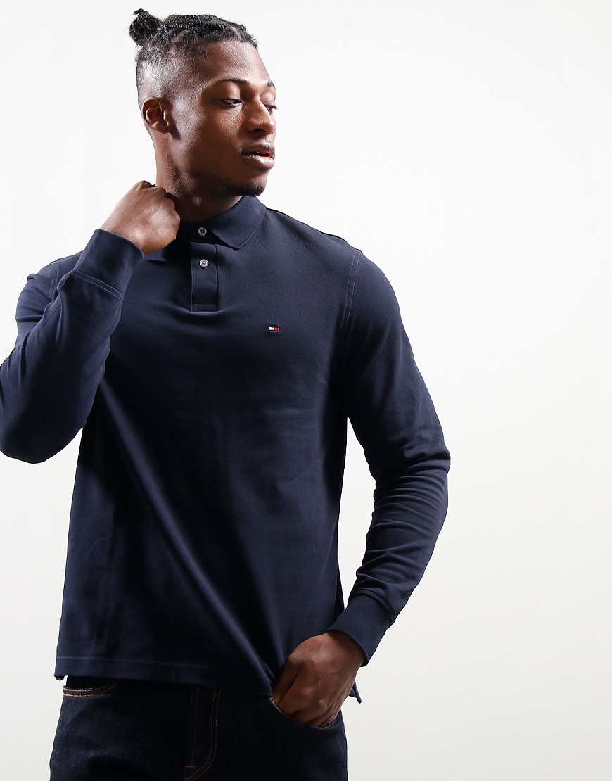 Tommy Hilfiger 1985 Long Sleeve Polo Shirt Desert Sky - Terraces Menswear