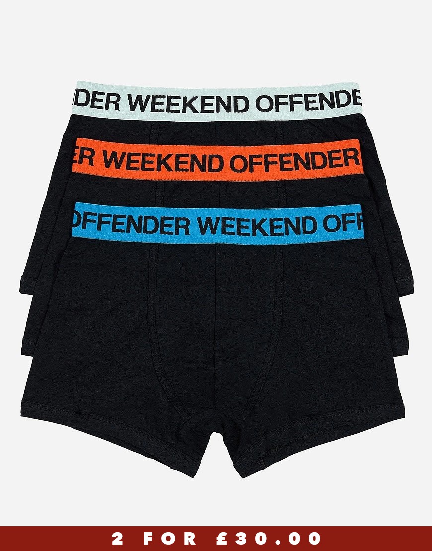 Weekend Offender 3 Pack Boxers Orange - Terraces Menswear
