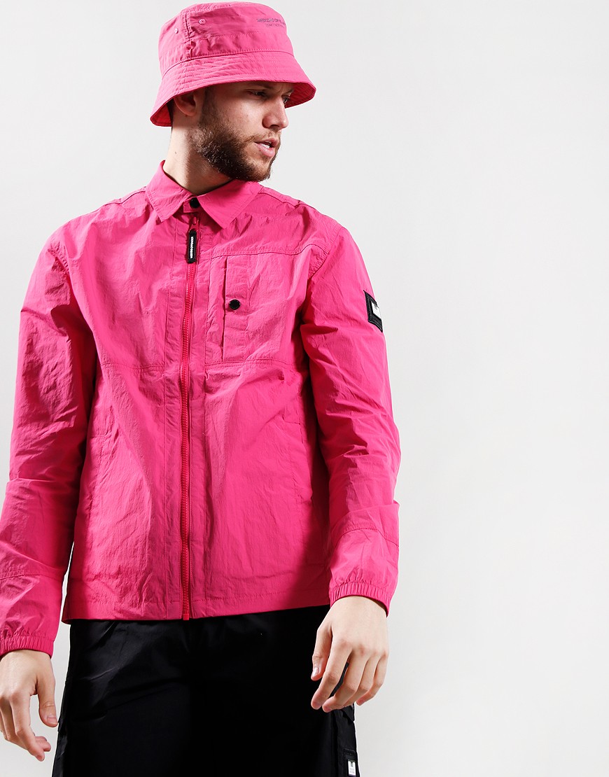Weekend Offender Borja Overshirt Bright Pink - Terraces Menswear