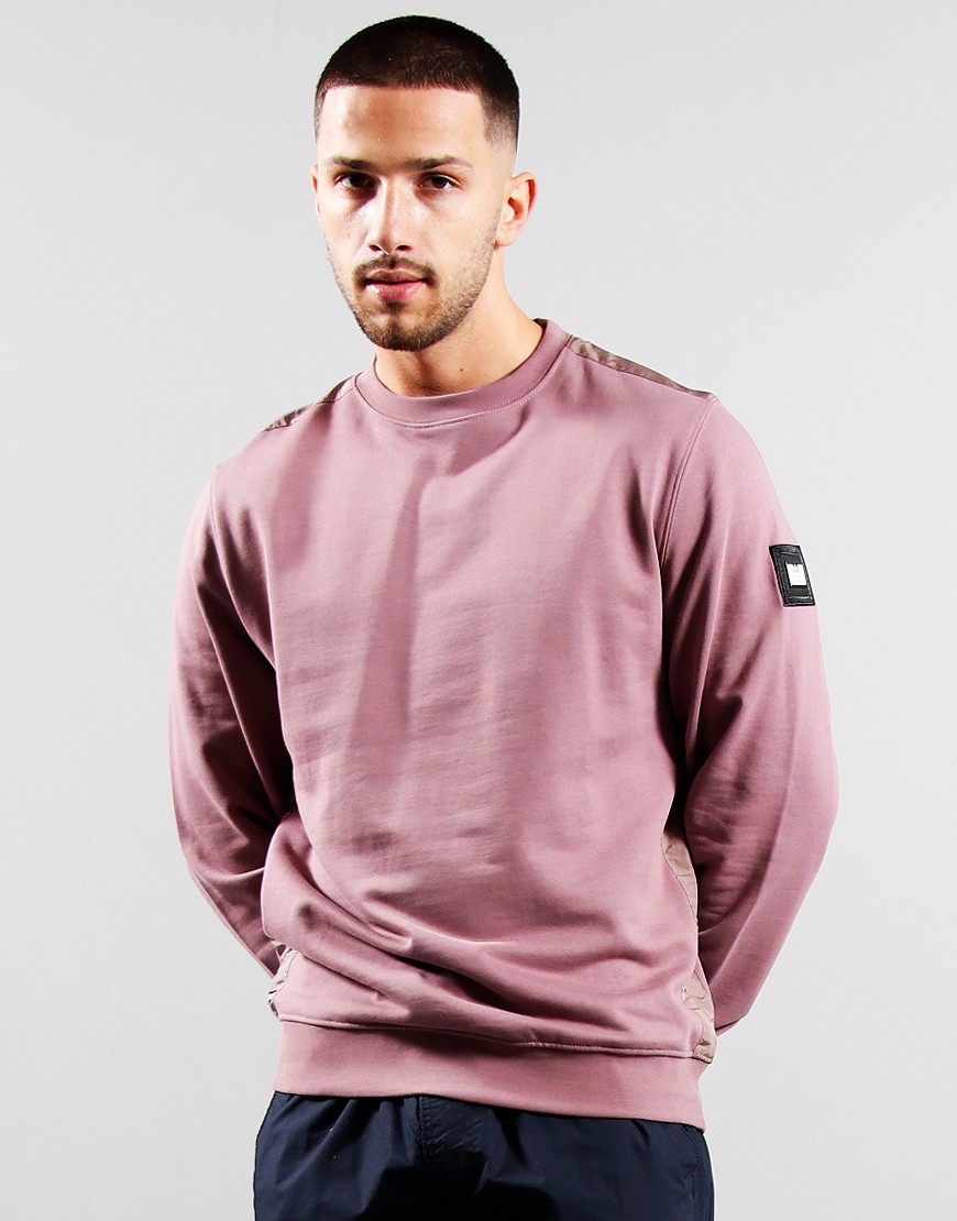 Weekend Offender F-Bomb Crew Sweat Dust Rose - Terraces Menswear