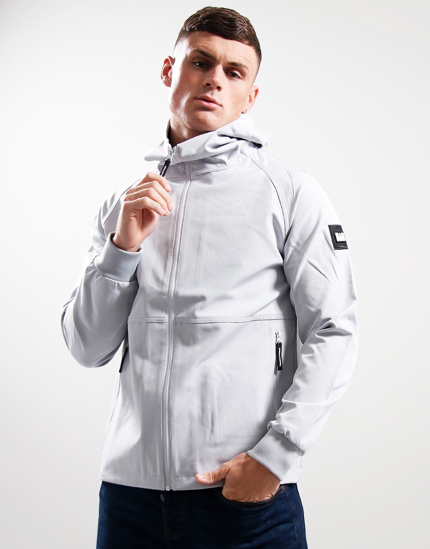 Weekend Offender Stipe Jacket Dove Grey - Terraces Menswear