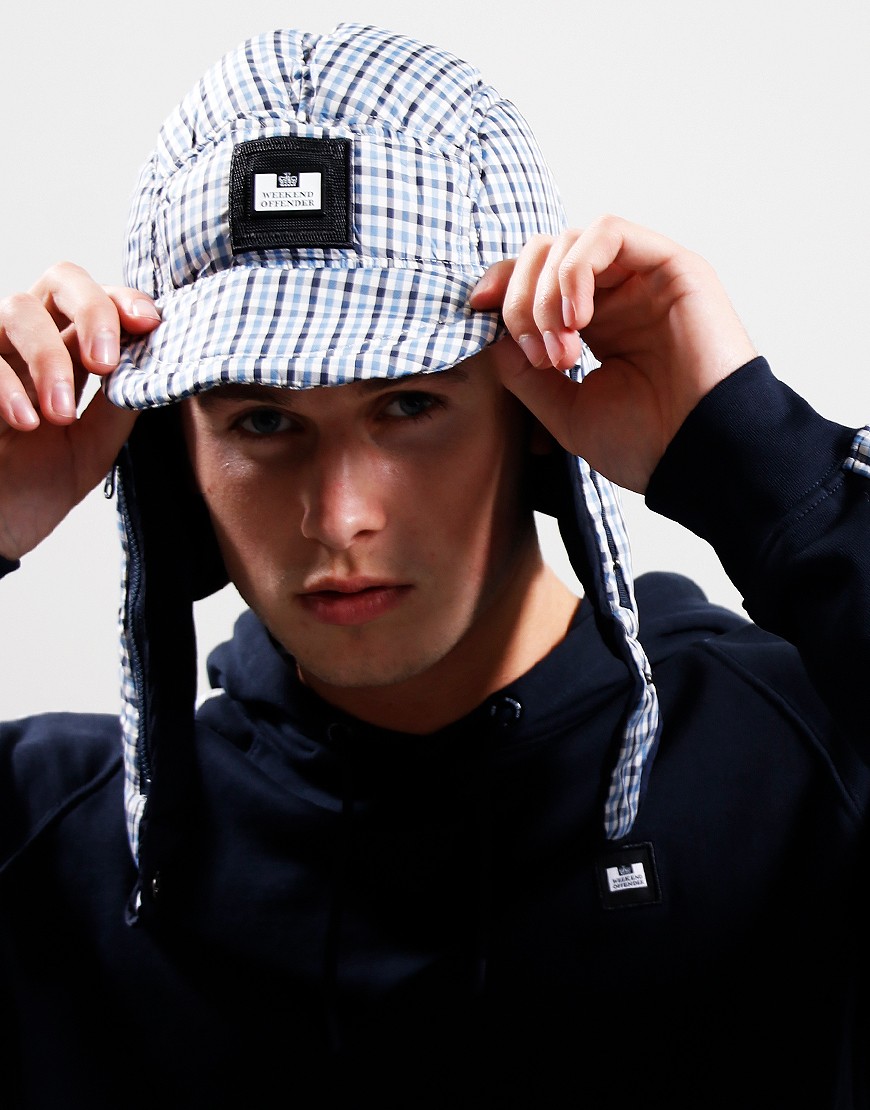 Weekend Offender Zabit Hat Check Blue House - Terraces Menswear