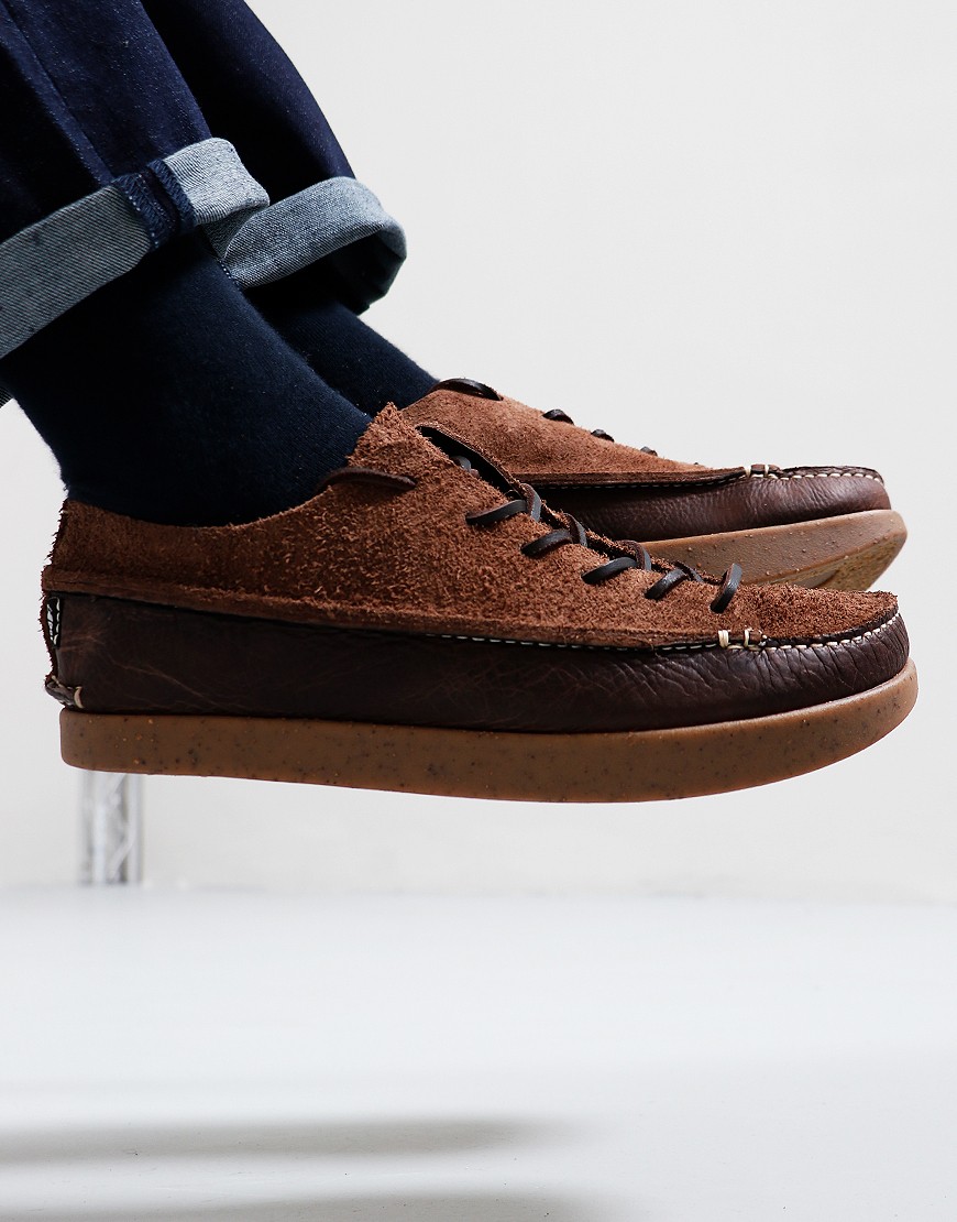 Yogi Finn Tumbled/Reverse Shoes Dark Brown - Terraces Menswear
