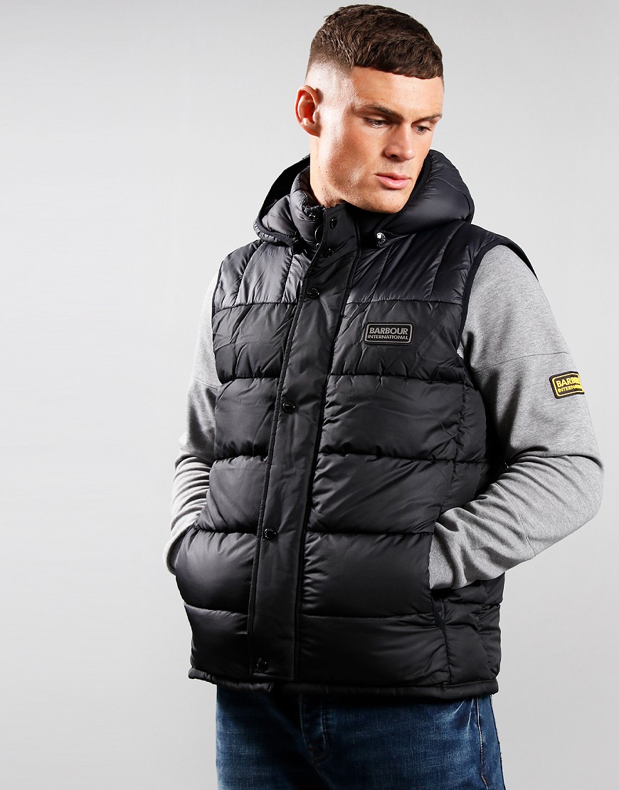 Barbour International Peak Baff Gilet Black - Terraces Menswear