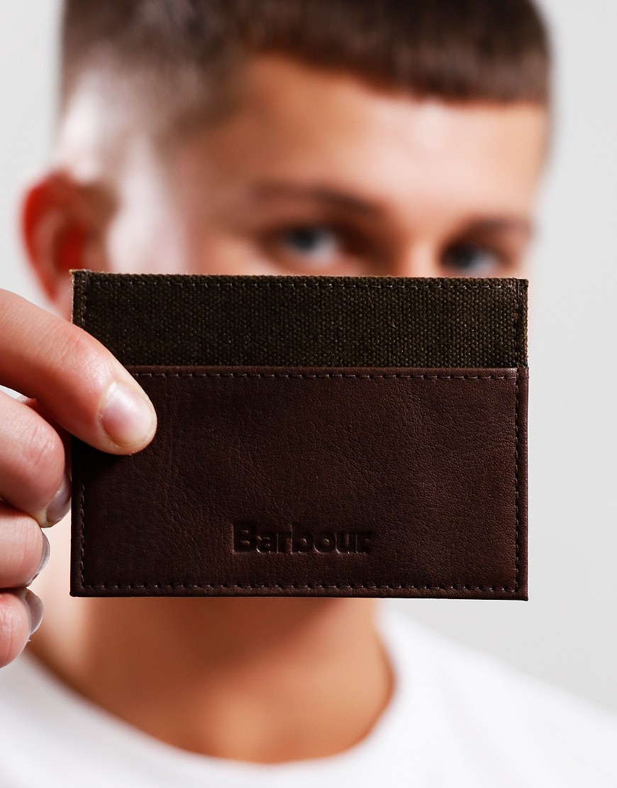 Barbour Padbury Card Holder Dark Brown - Terraces Menswear